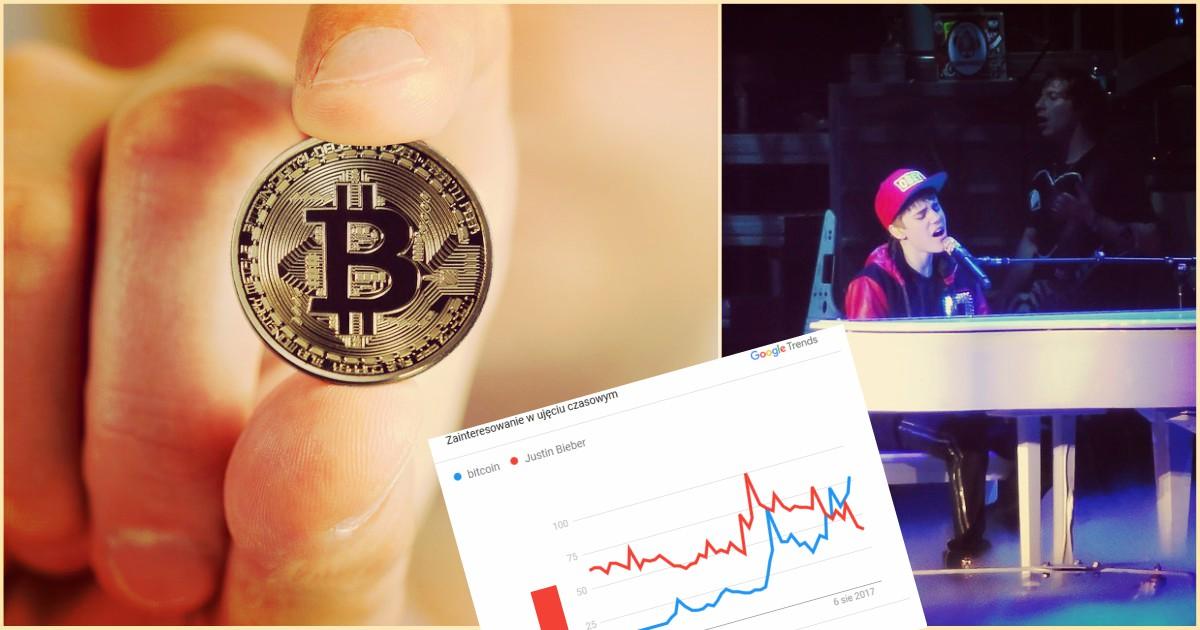 Bitcoin w Google Trends już popularniejszy niż Justin Bieber