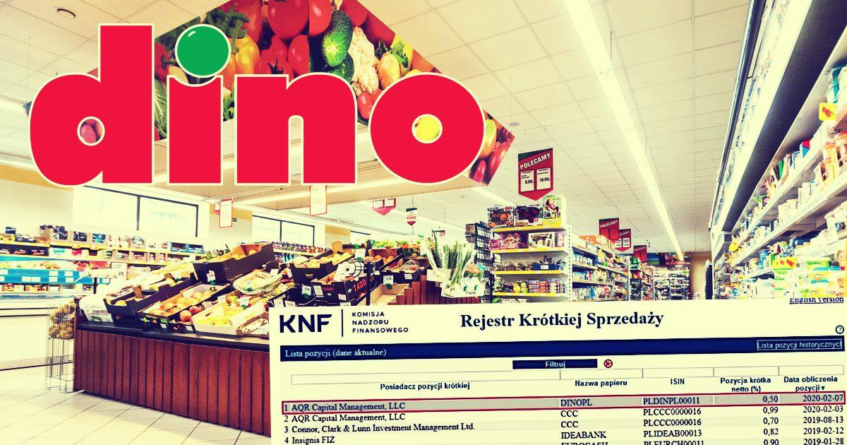 Zagraniczny fundusz inwestycyjny zaczął grać na spadek akcji Dino Polska. To pierwsza taka ...