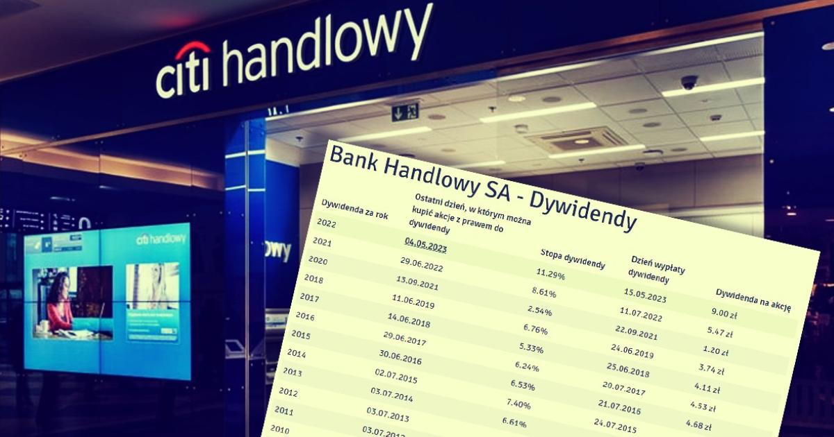 Bank Handlowy wypłaci najwyższą dywidendę od 18 lat